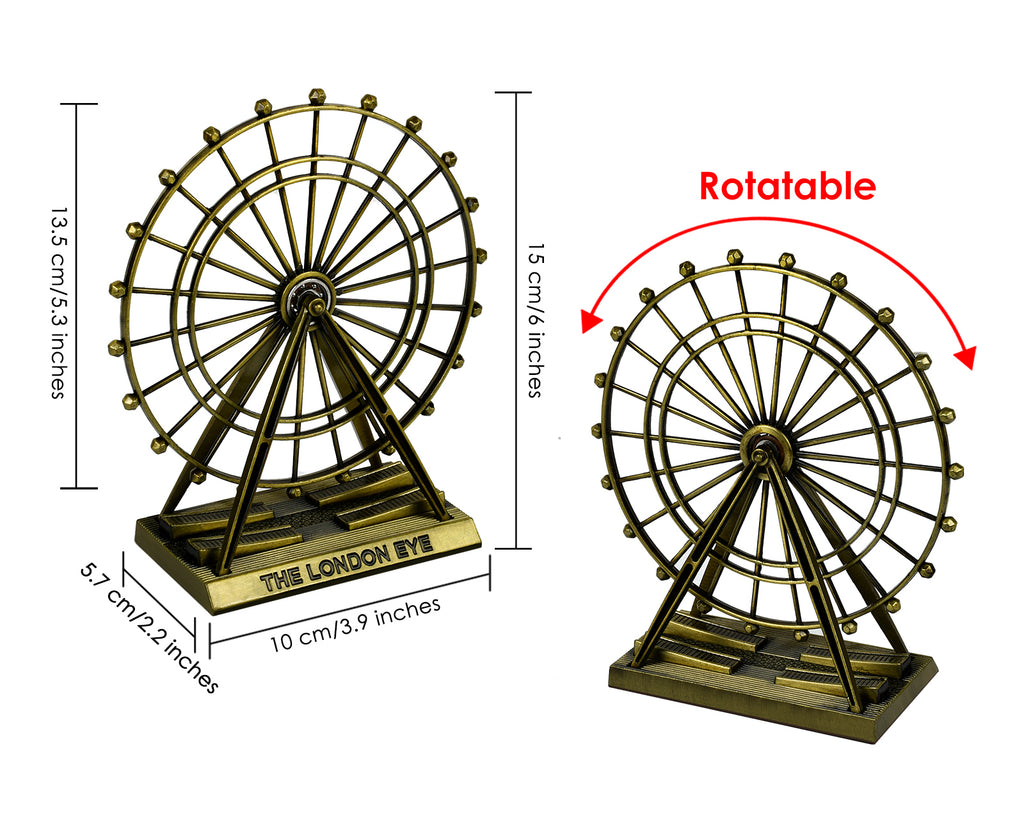 London Souvenirs Ferris Wheel Decor Medium Rotatable London Eye Metall ...