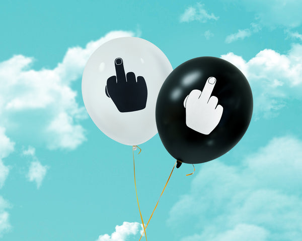 Quick Dry Rashguard Middle Finger Balloons 12-Inch Set - Funny Latex ...